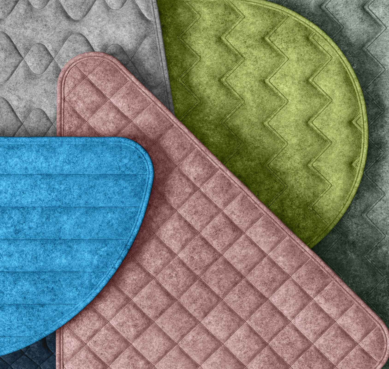 QuiltForms Acoustic Ceiling Baffle 54" Half Circle Design - MIO Culture